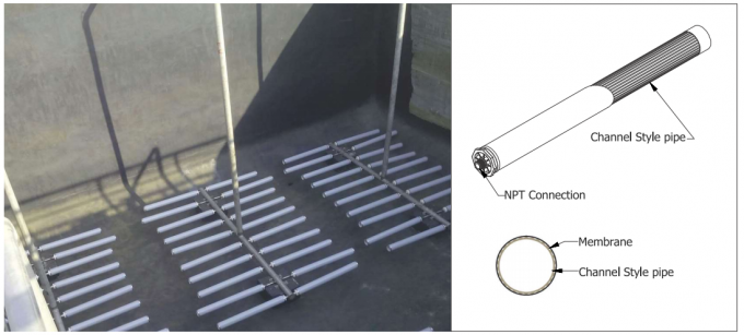 EPDM / PTFE Tube Diffuser With 2mm Membrane Thickness High Aeration ...